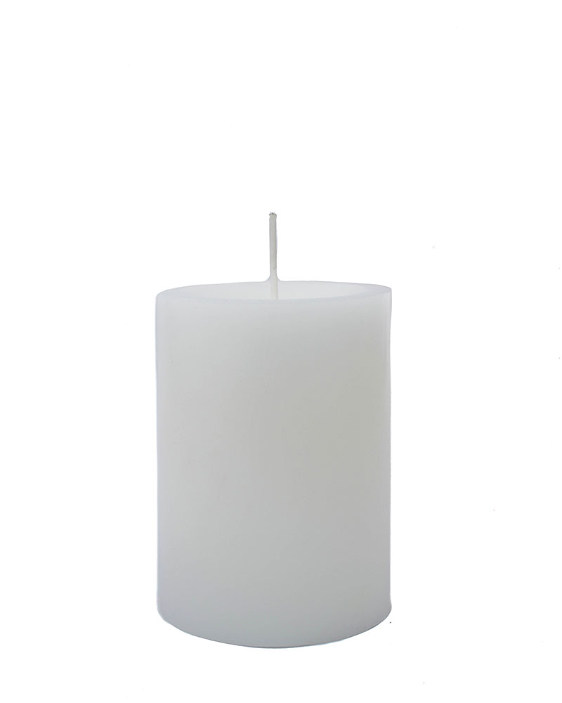 Vela Lisa Redonda Blanca - Velas y Decoración